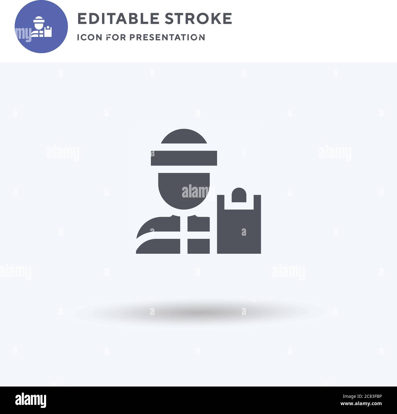 Coach icon vector, filled flat sign, solid pictogram isolated on white ...