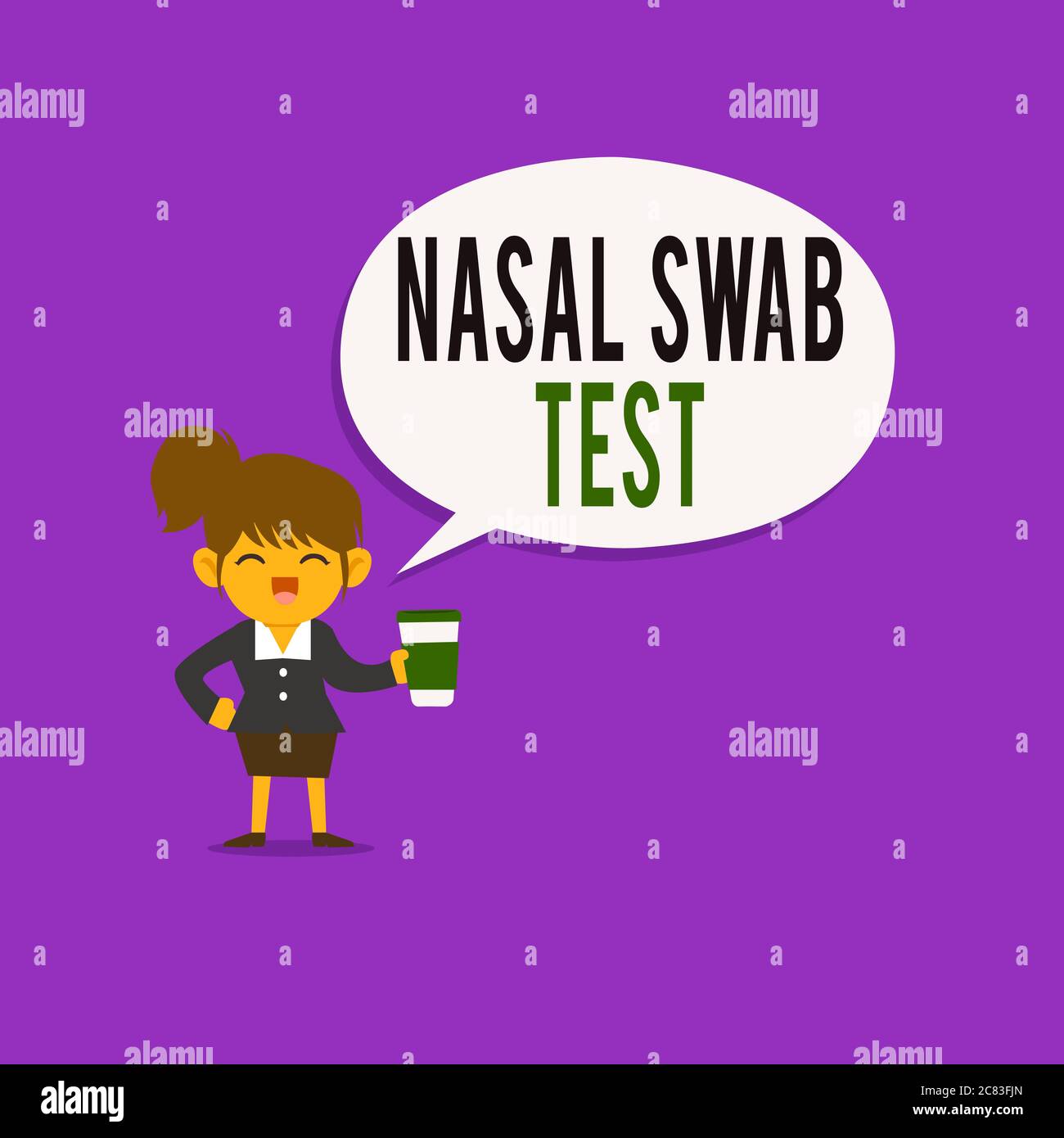 Conceptual hand writing showing Nasal Swab Test. Concept meaning ...