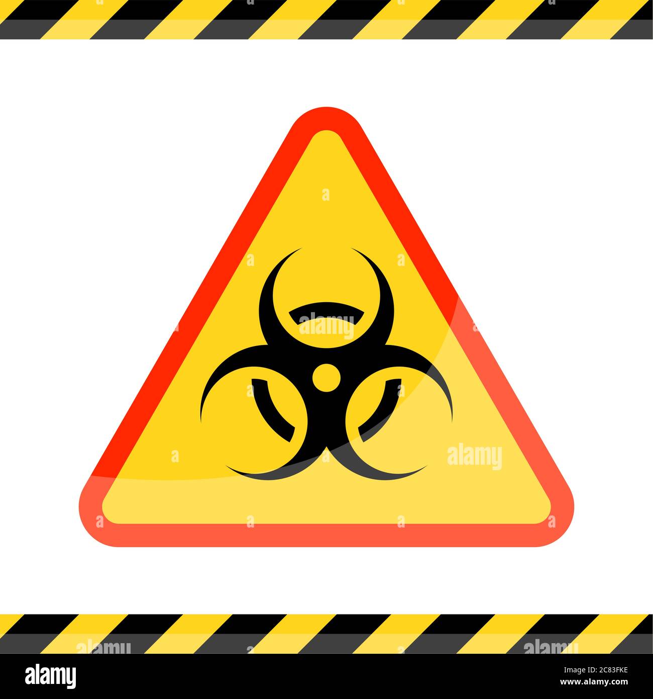 The Biohazard or biological threat alert icon. Warning sign of virus ...