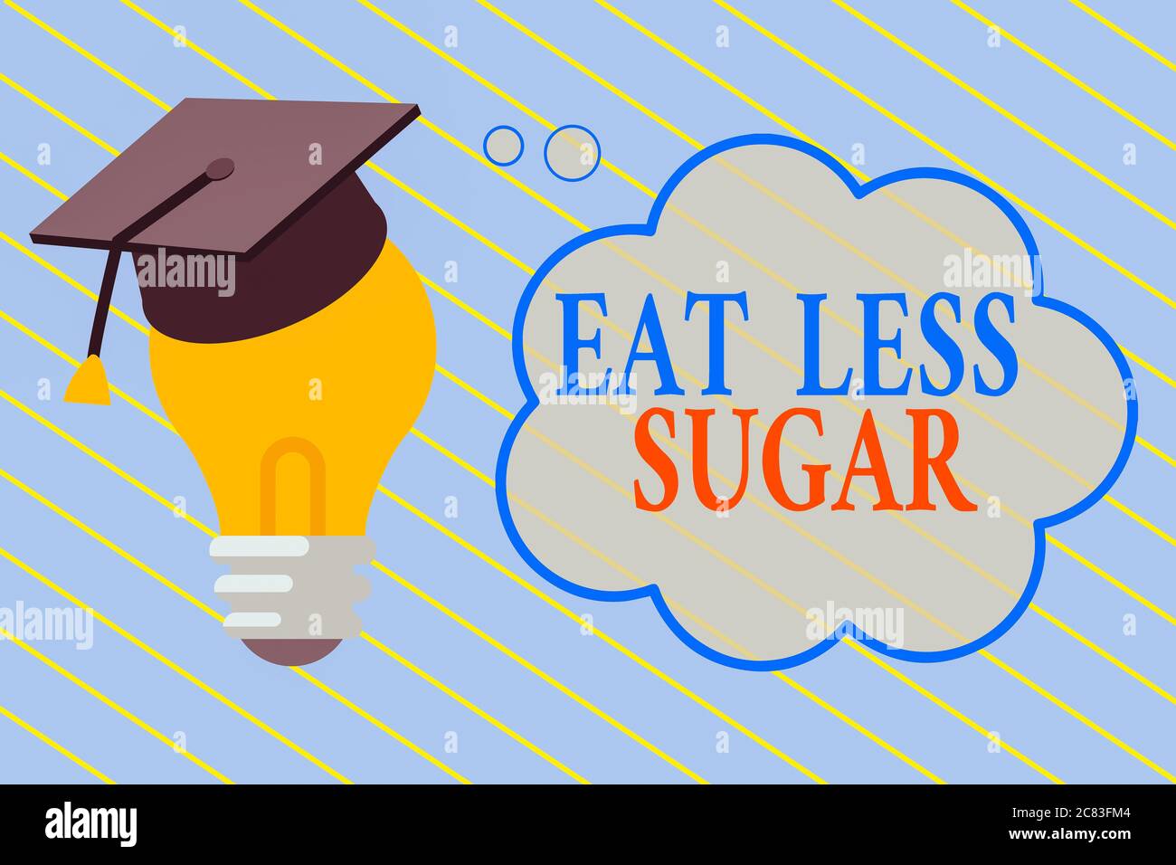 Word writing text Eat Less Sugar. Business photo showcasing reducing ...