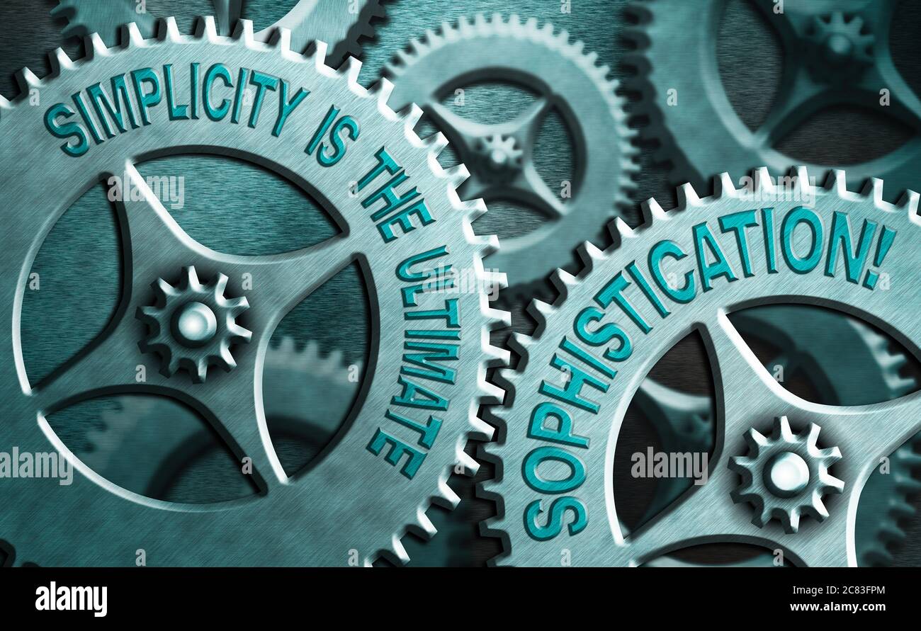 Writing note showing Simplicity Is The Ultimate Sophistication ...