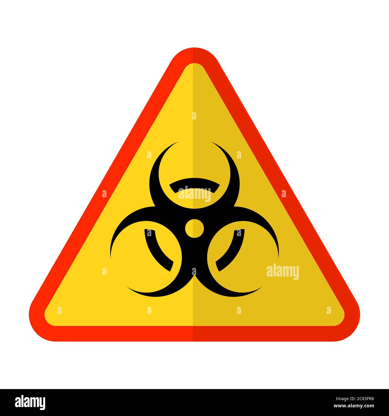 Biohazard or biological threat alert icon. Warning sign of virus ...