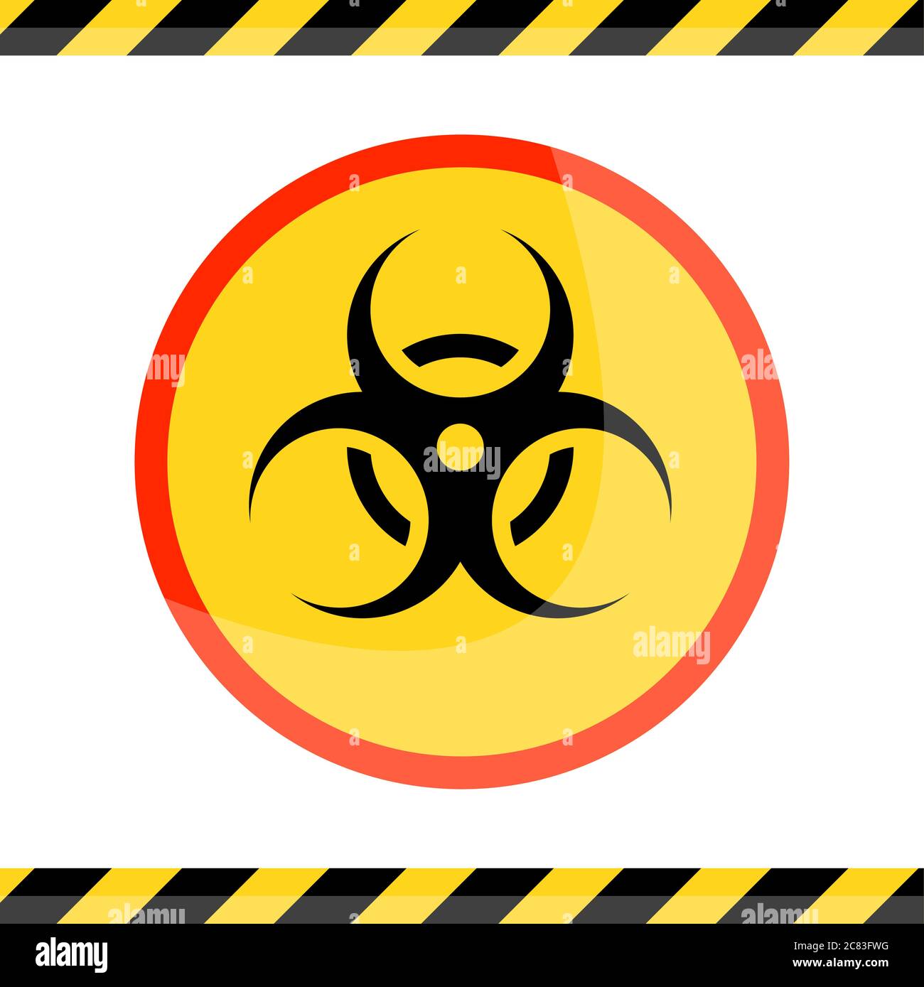 The Biohazard or biological threat alert icon. Warning sign of virus ...
