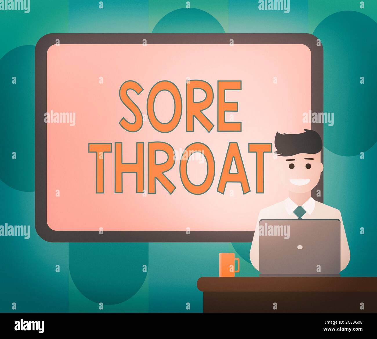 Handwriting text writing Sore Throat. Conceptual photo Inflammation ot ...