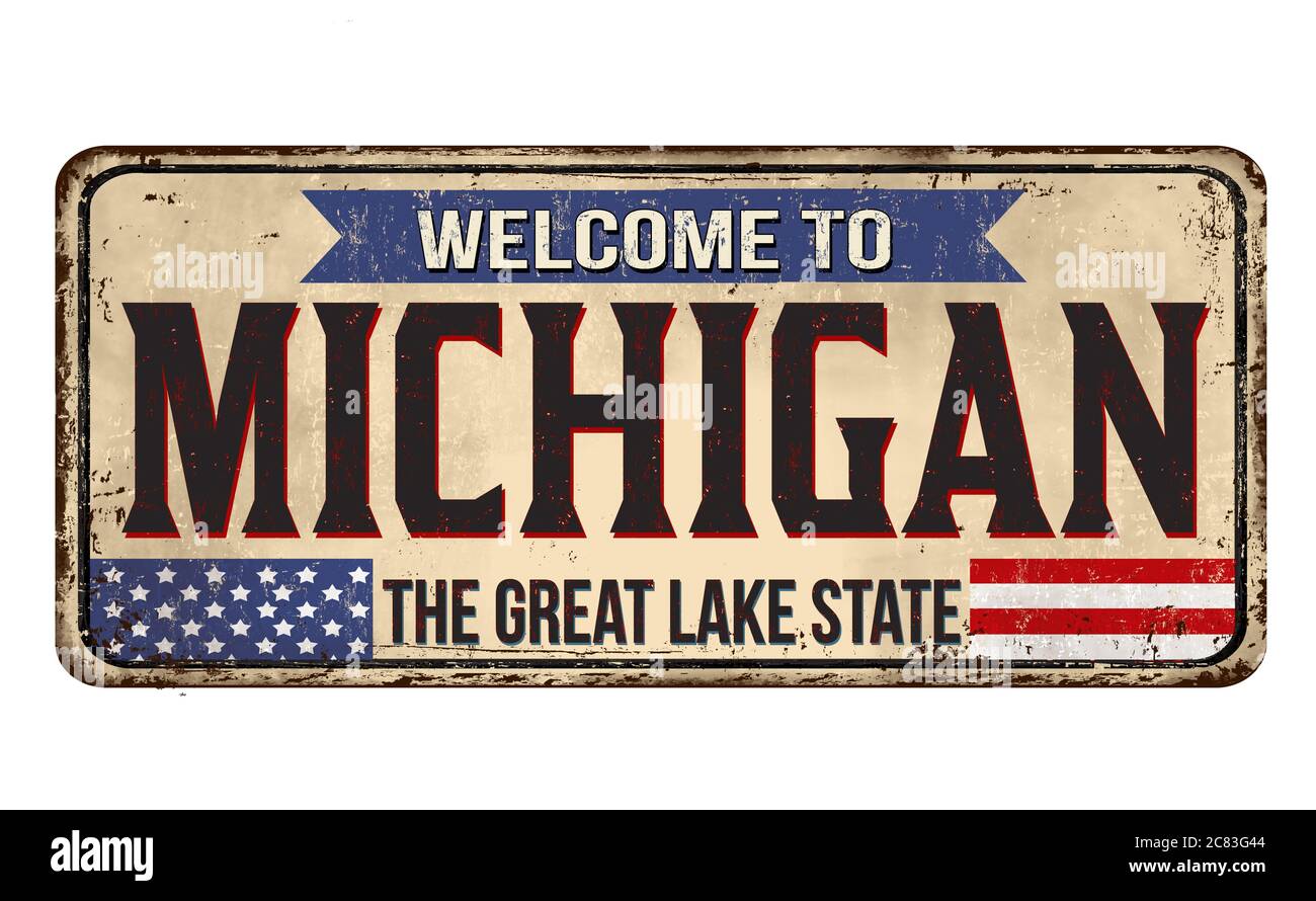 Welcome to michigan Cut Out Stock Images & Pictures - Alamy