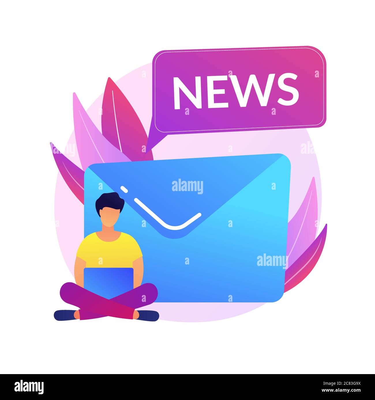 Newsletter subscription design template Cut Out Stock Images & Pictures ...