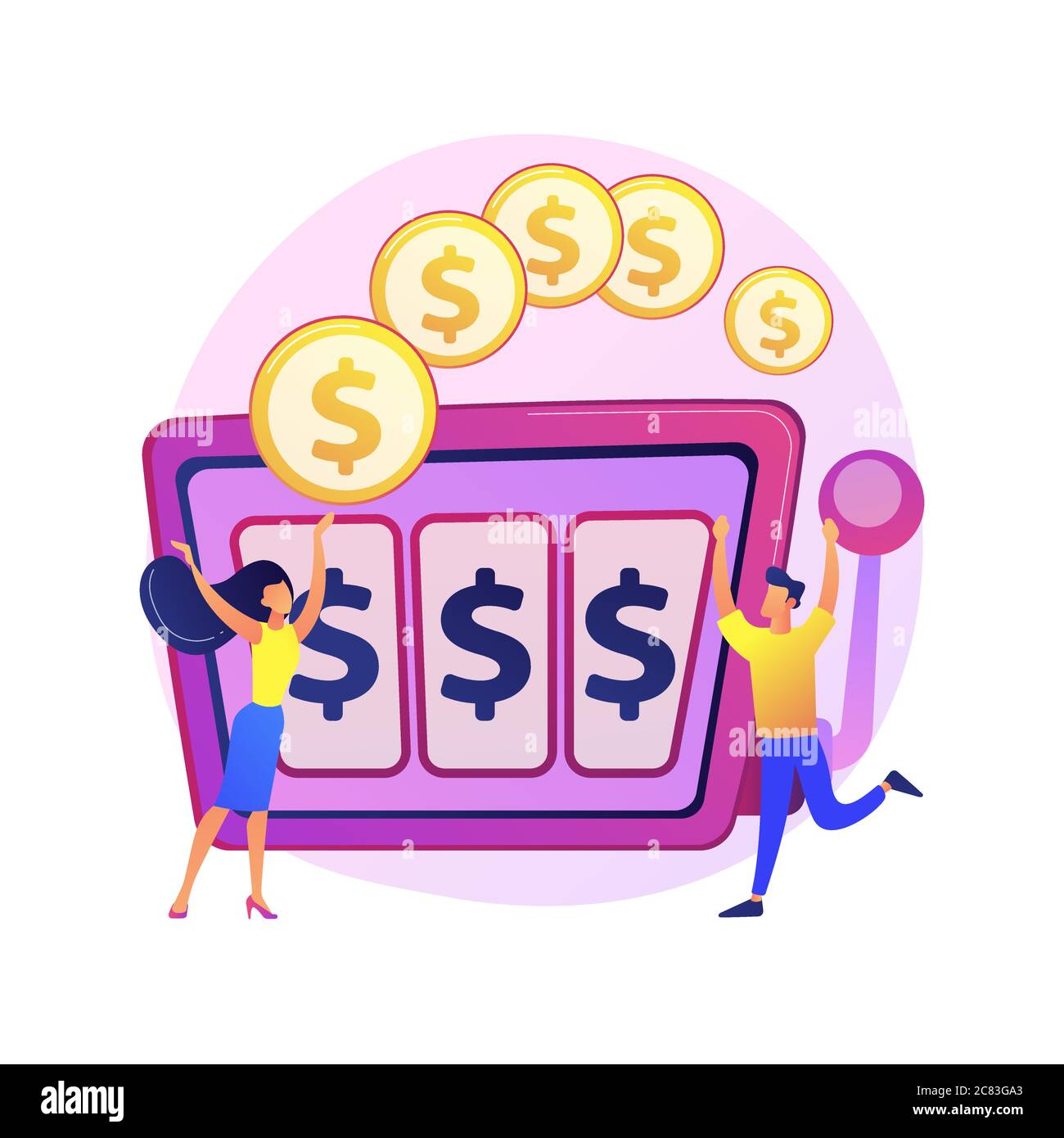 Man gambling machine Stock Vector Images - Alamy