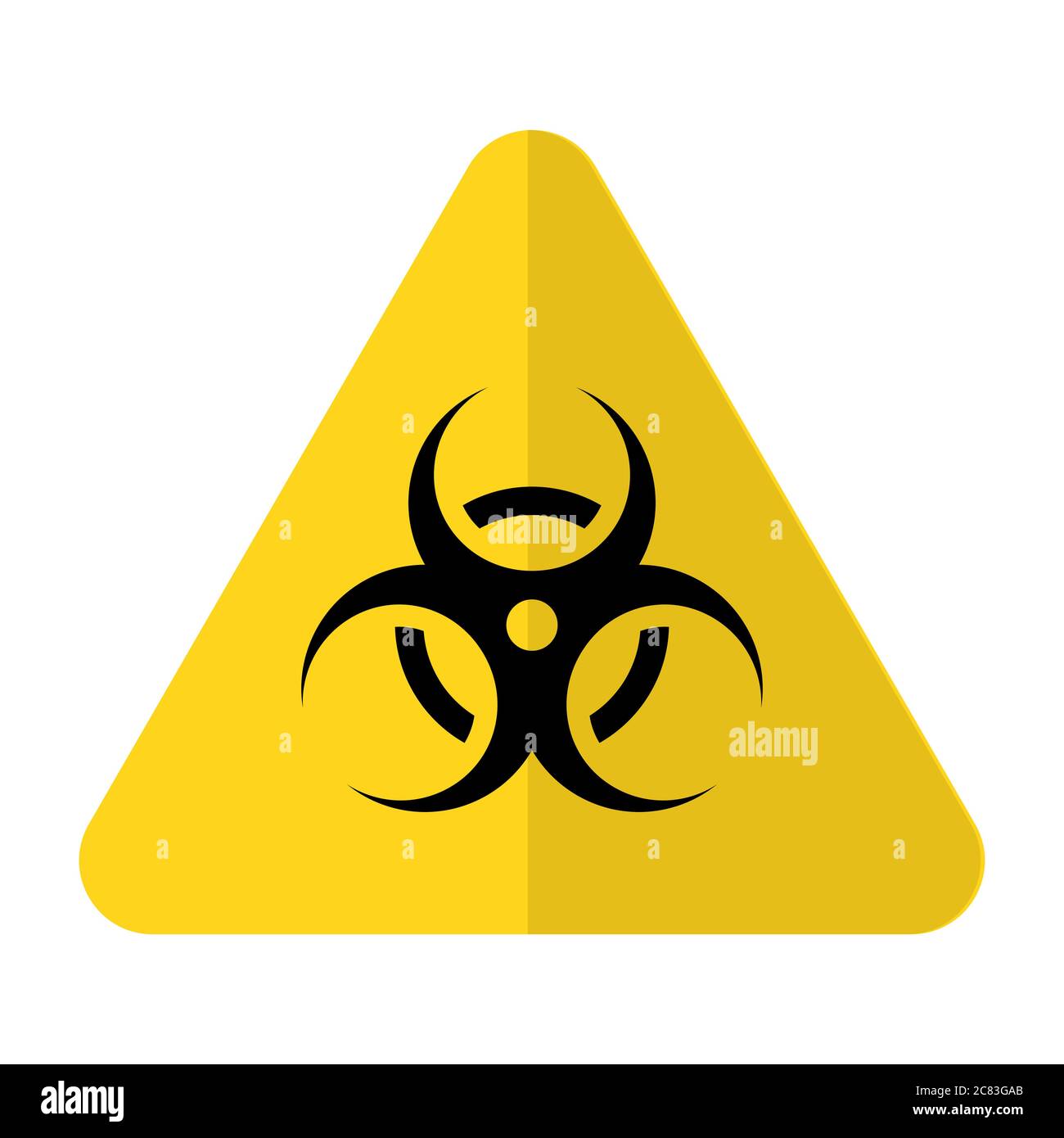 Biohazard or biological threat alert icon. Warning sign of virus ...