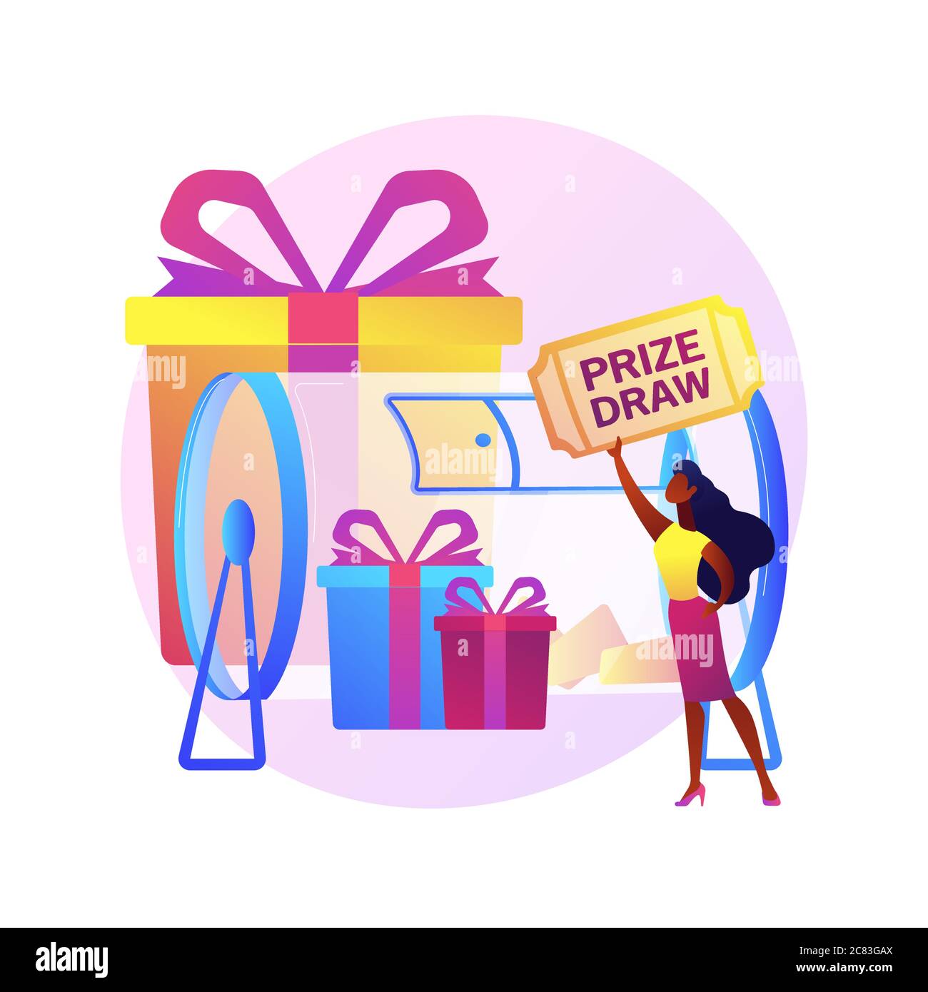 Prize draw vector concept metaphor Stock Vector Image & Art - Alamy