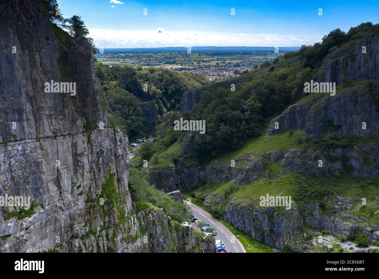 Cheddar gorge aerial hi-res stock photography and images - Alamy