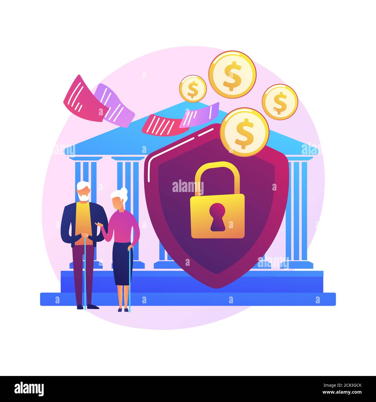 Pension account concept icon Cut Out Stock Images & Pictures - Alamy