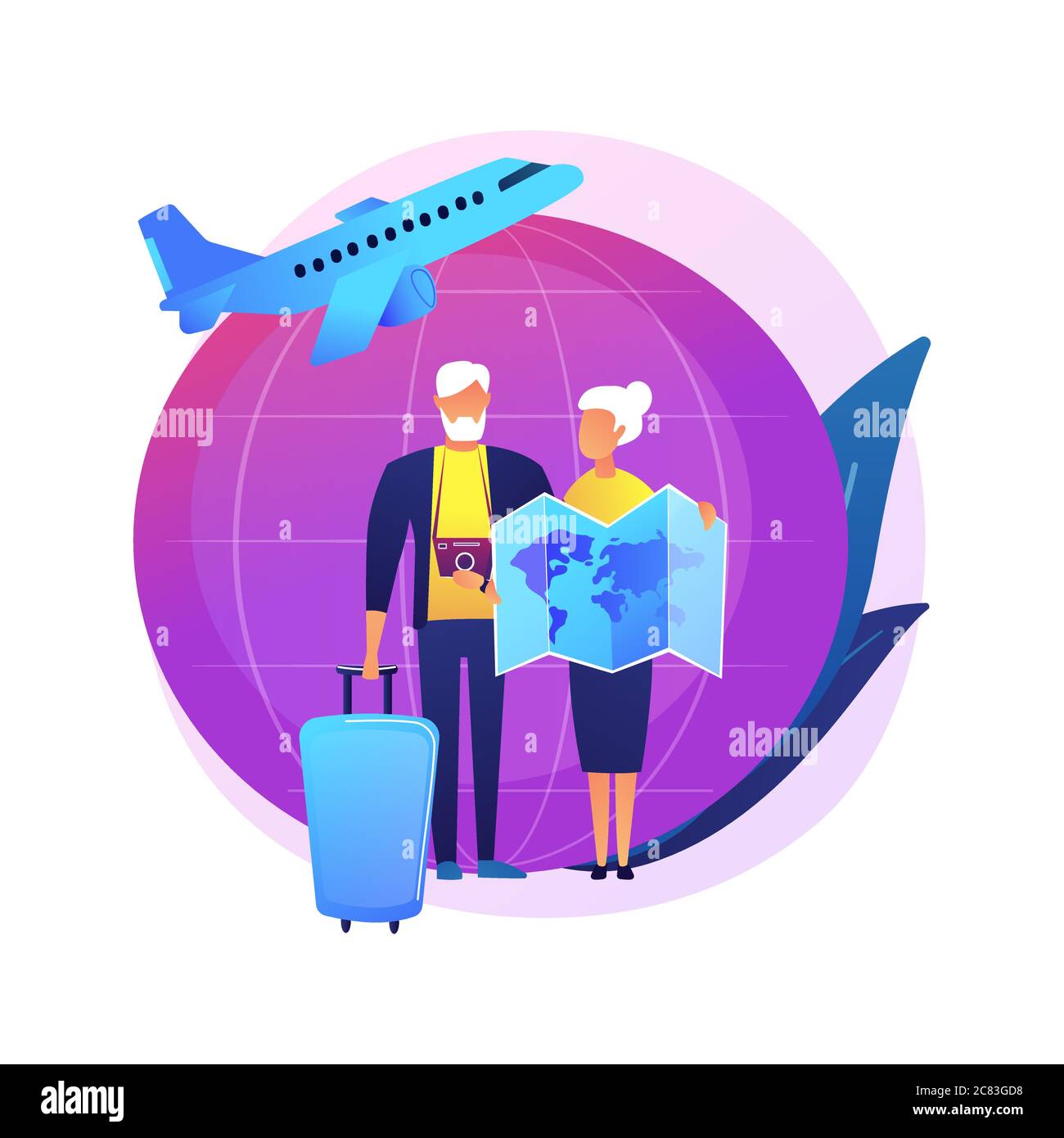 Retirement travel vector concept metaphor Stock Vector Image & Art - Alamy