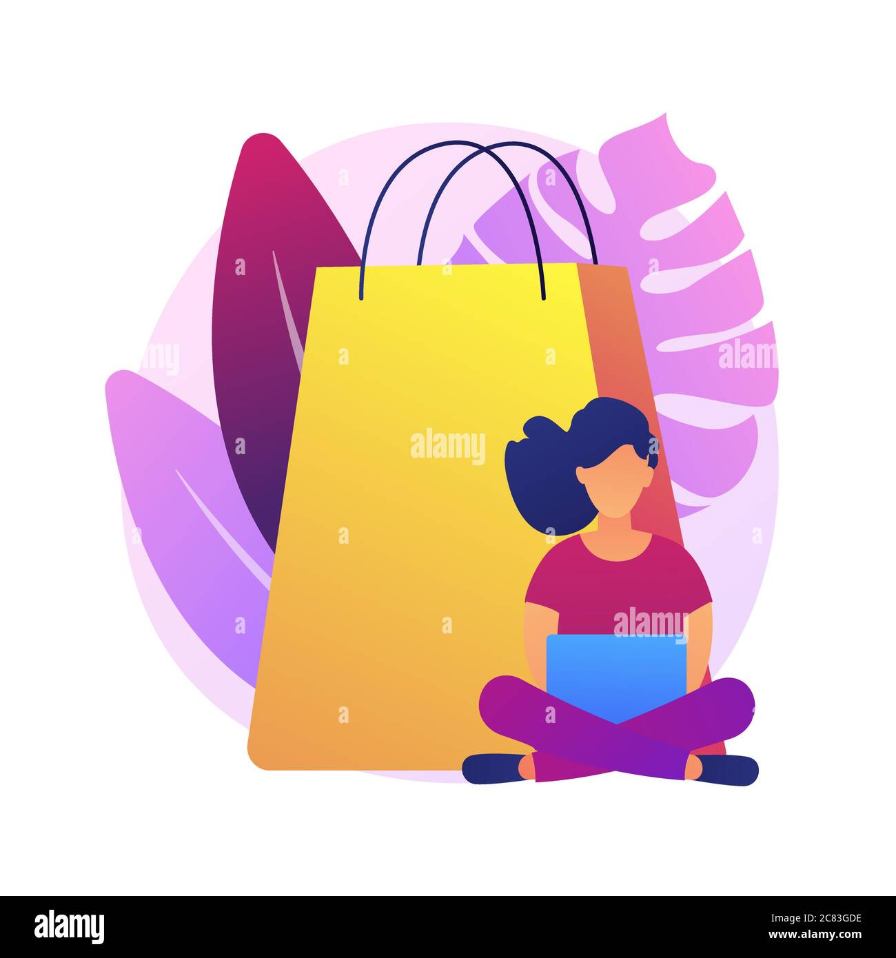 Shopping addiction vector concept metaphor Stock Vector Image & Art - Alamy