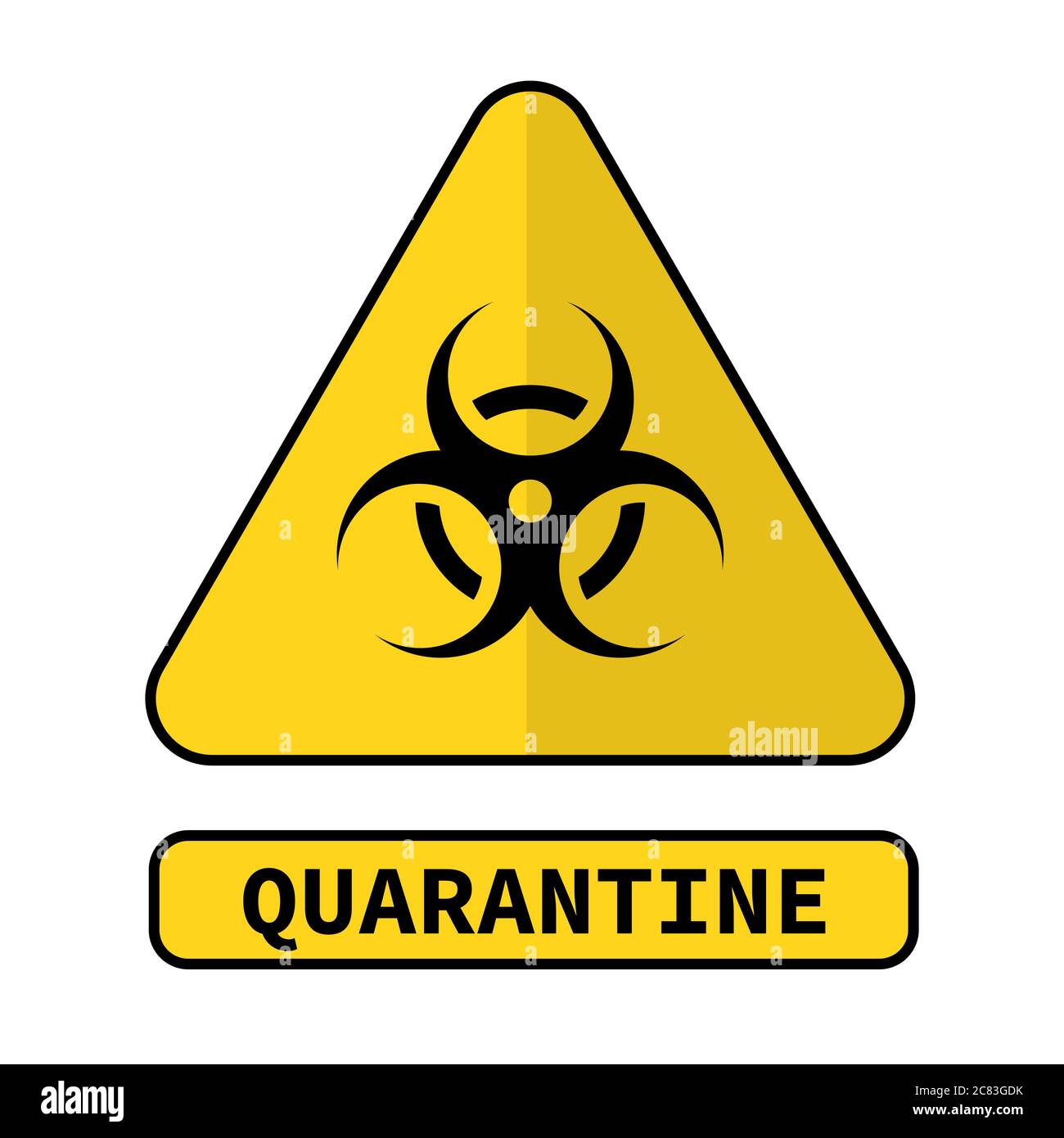 The Biohazard or biological threat alert icon. Warning sign of virus ...
