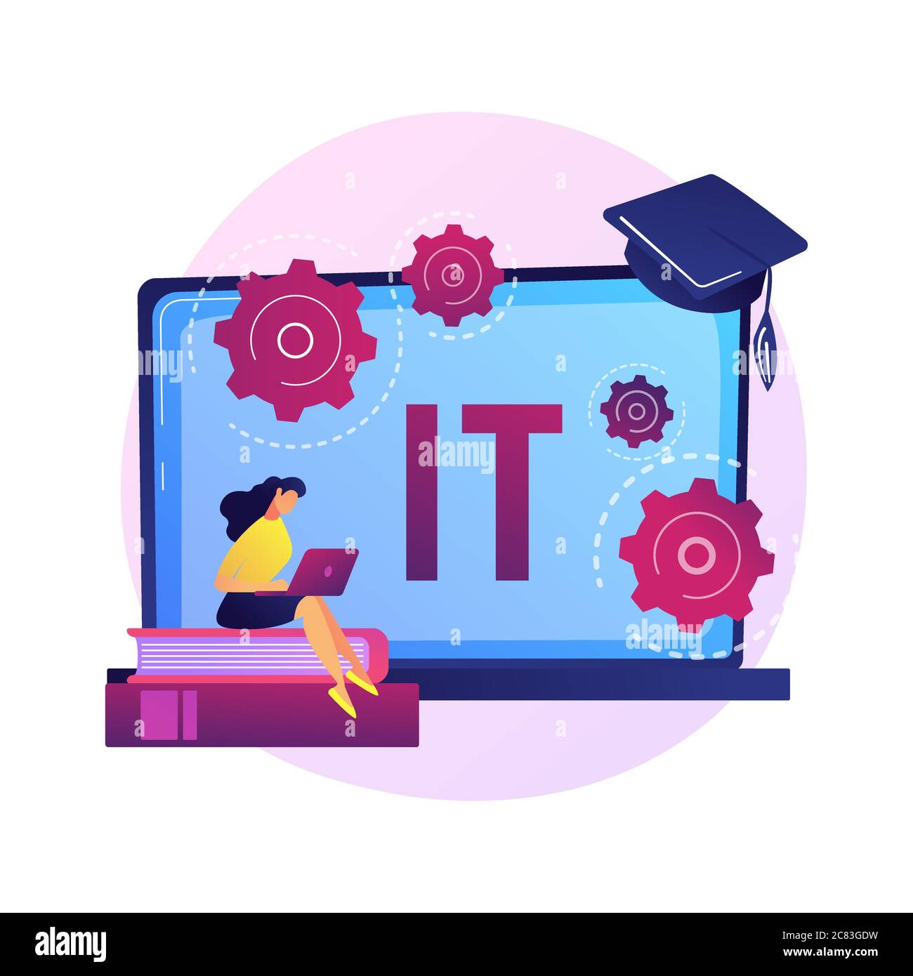Information technology courses vector concept metaphor Stock Vector ...