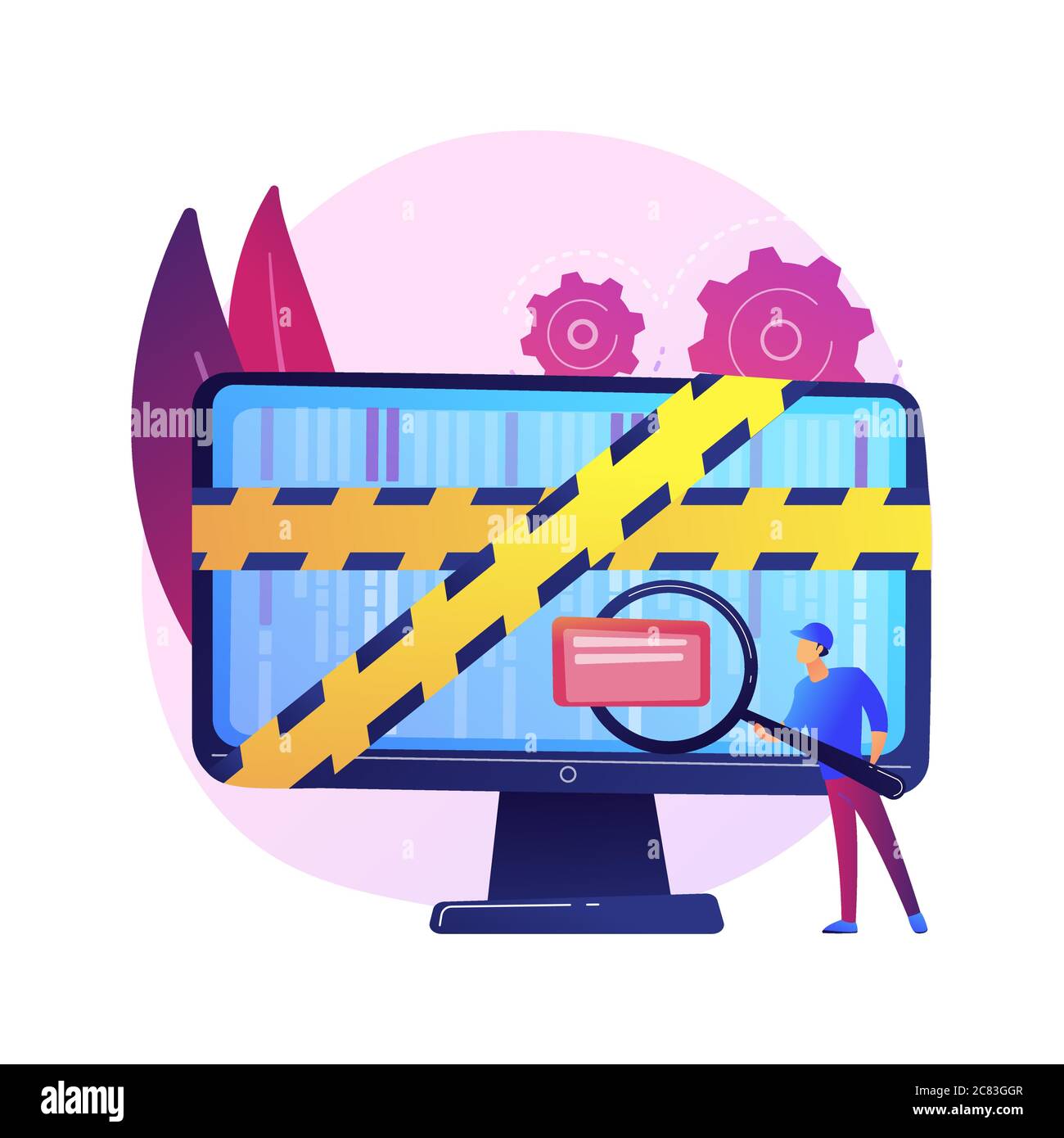 Computer forensics vector concept metaphor Stock Vector Image & Art - Alamy