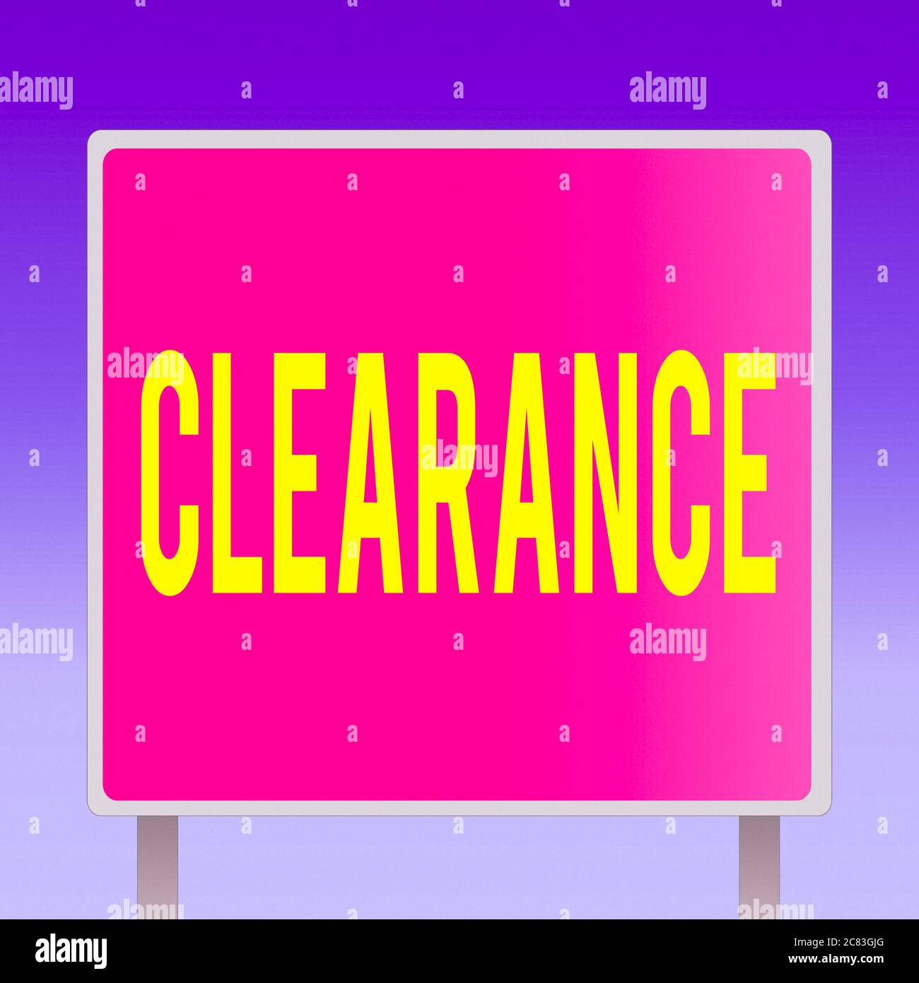 Text sign showing Clearance. Business photo showcasing action or method ...