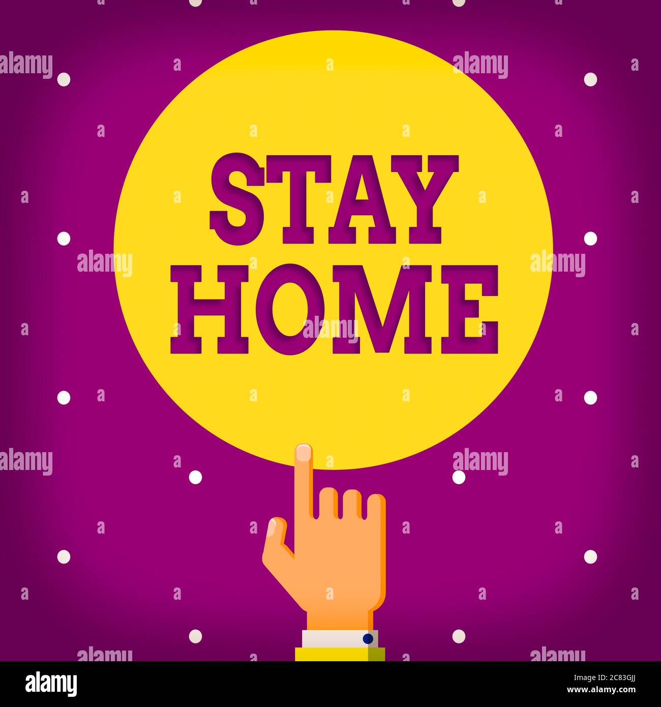 Conceptual hand writing showing Stay Home. Concept meaning not go out ...