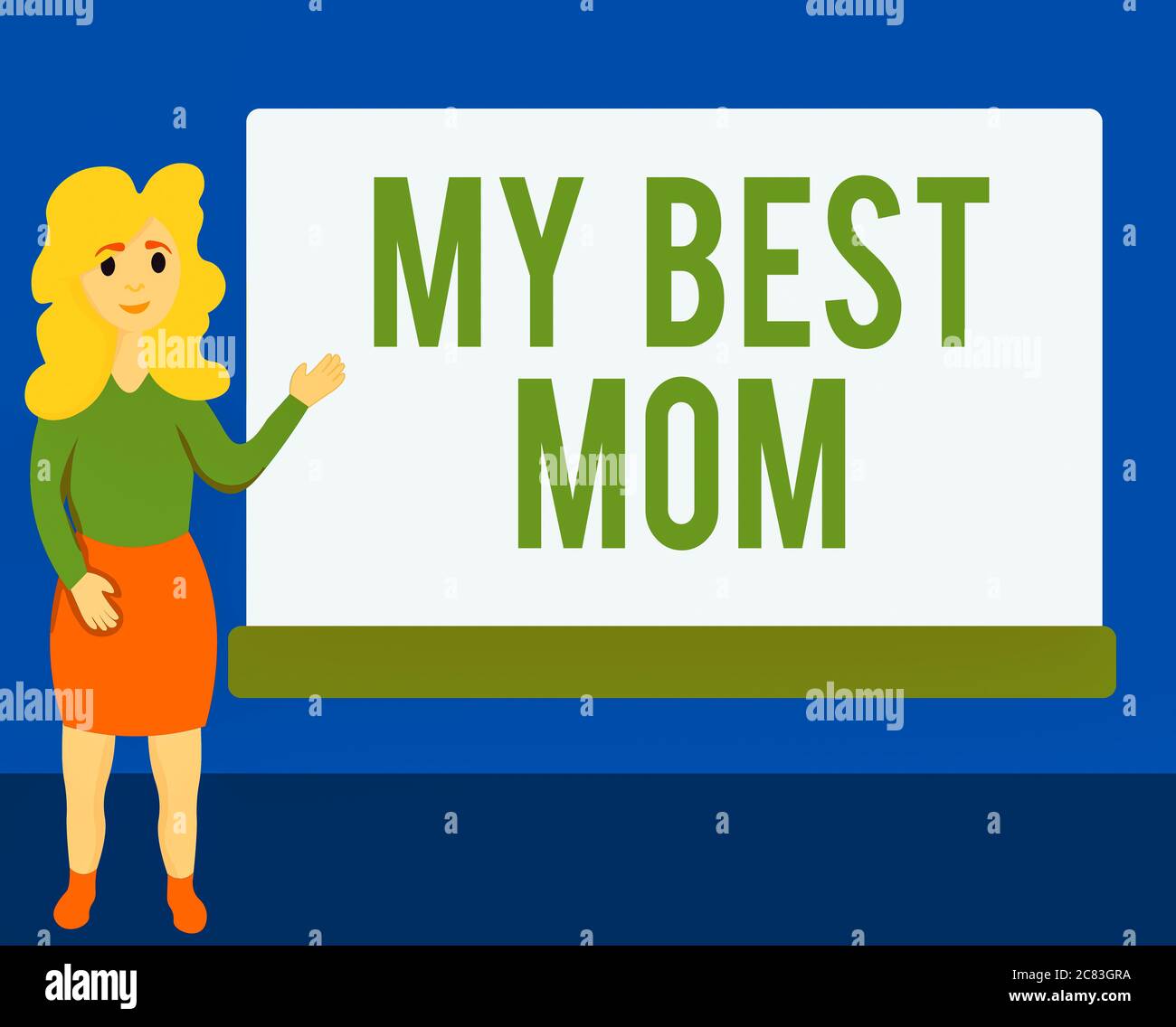 Writing note showing My Best Mom. Business concept for Appreciation for ...