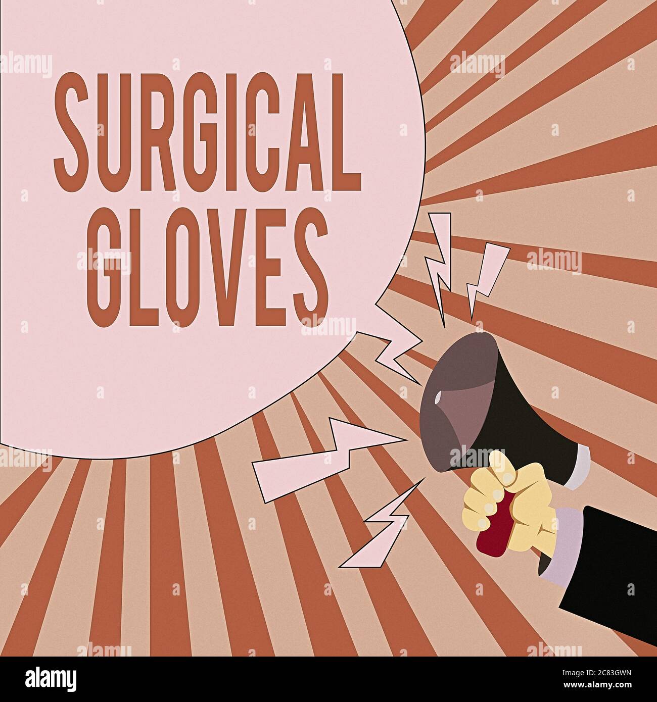 Word writing text Surgical Gloves. Business photo showcasing to protect ...