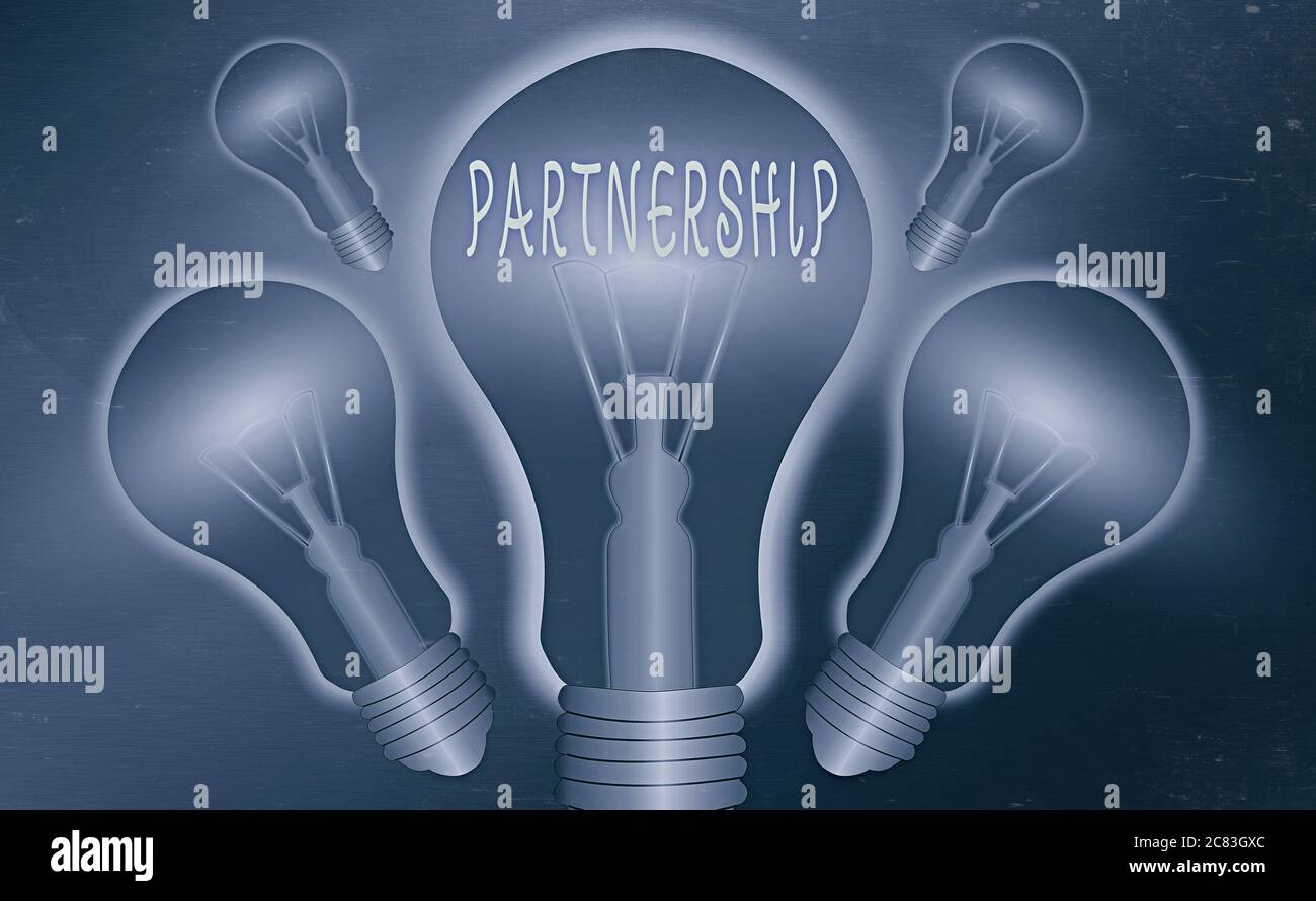 Conceptual hand writing showing Partnership. Concept meaning business ...