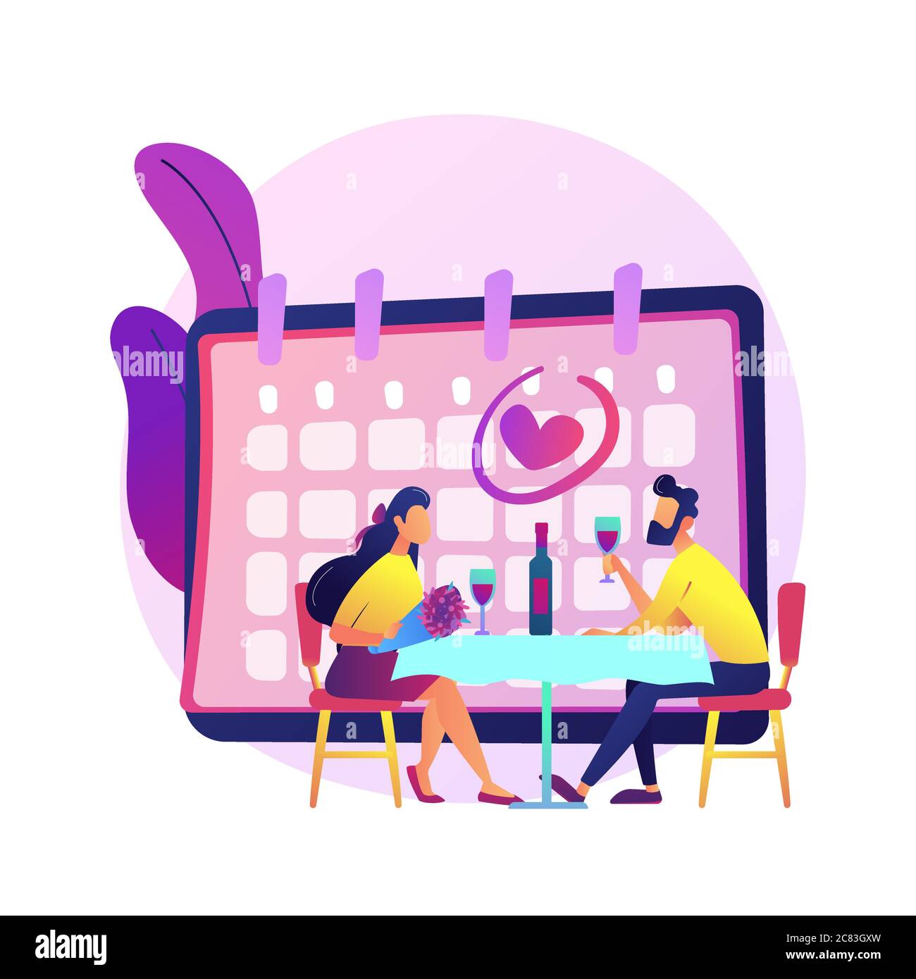 Romantic date vector concept metaphor Stock Vector Image & Art - Alamy