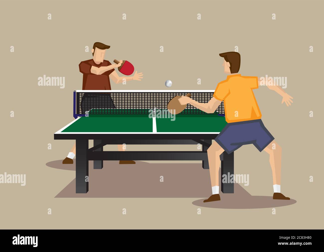 Table tennis game side view vector hi-res stock photography and images ...