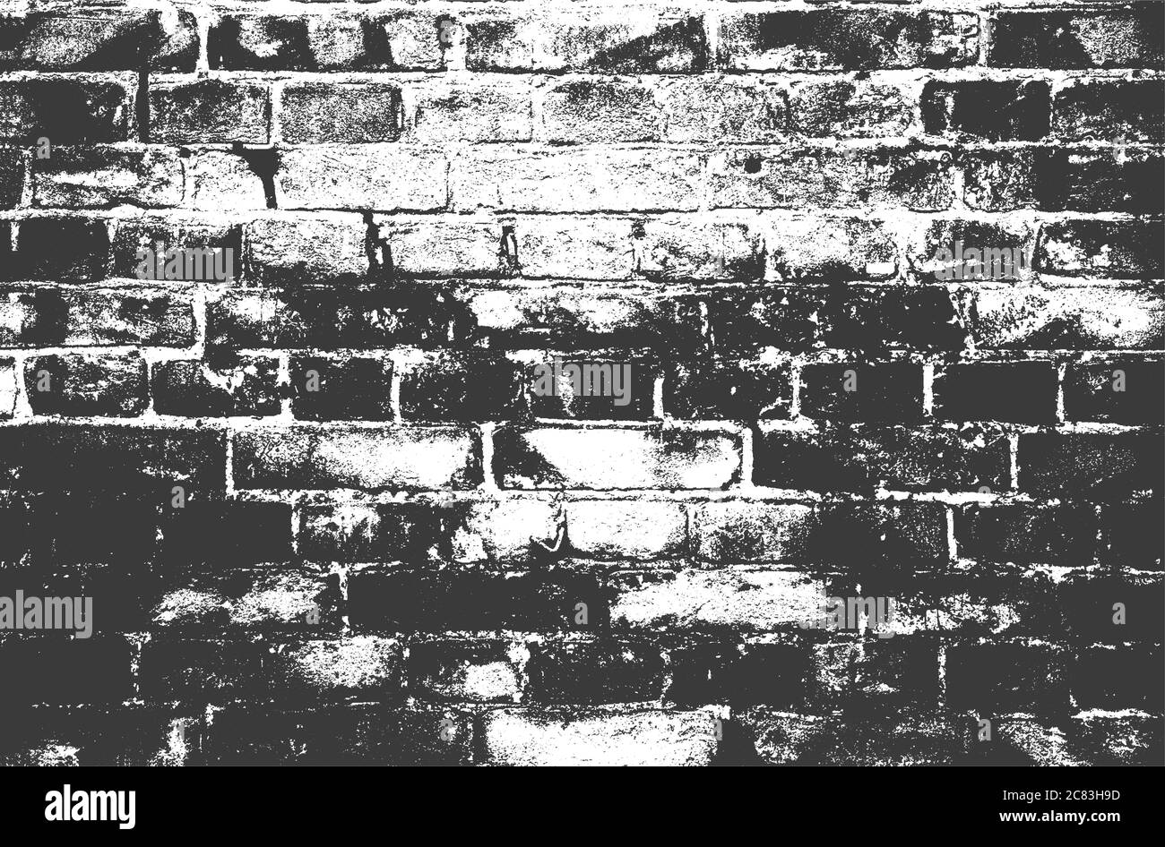 Distressed overlay texture of old brick wall, grunge background Stock ...