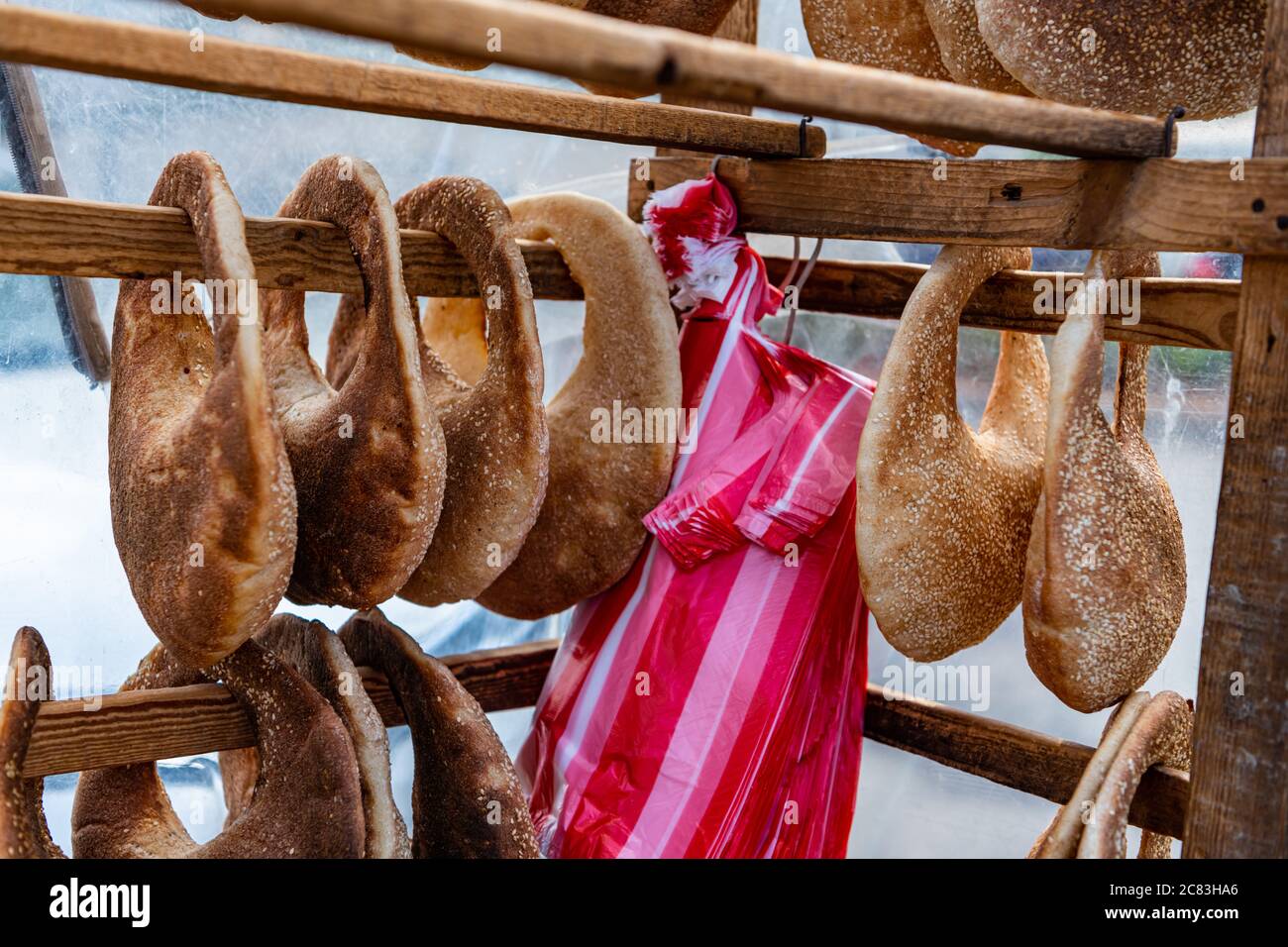Traditional Lebanese Kaak bread for sale Stock Photo - Alamy