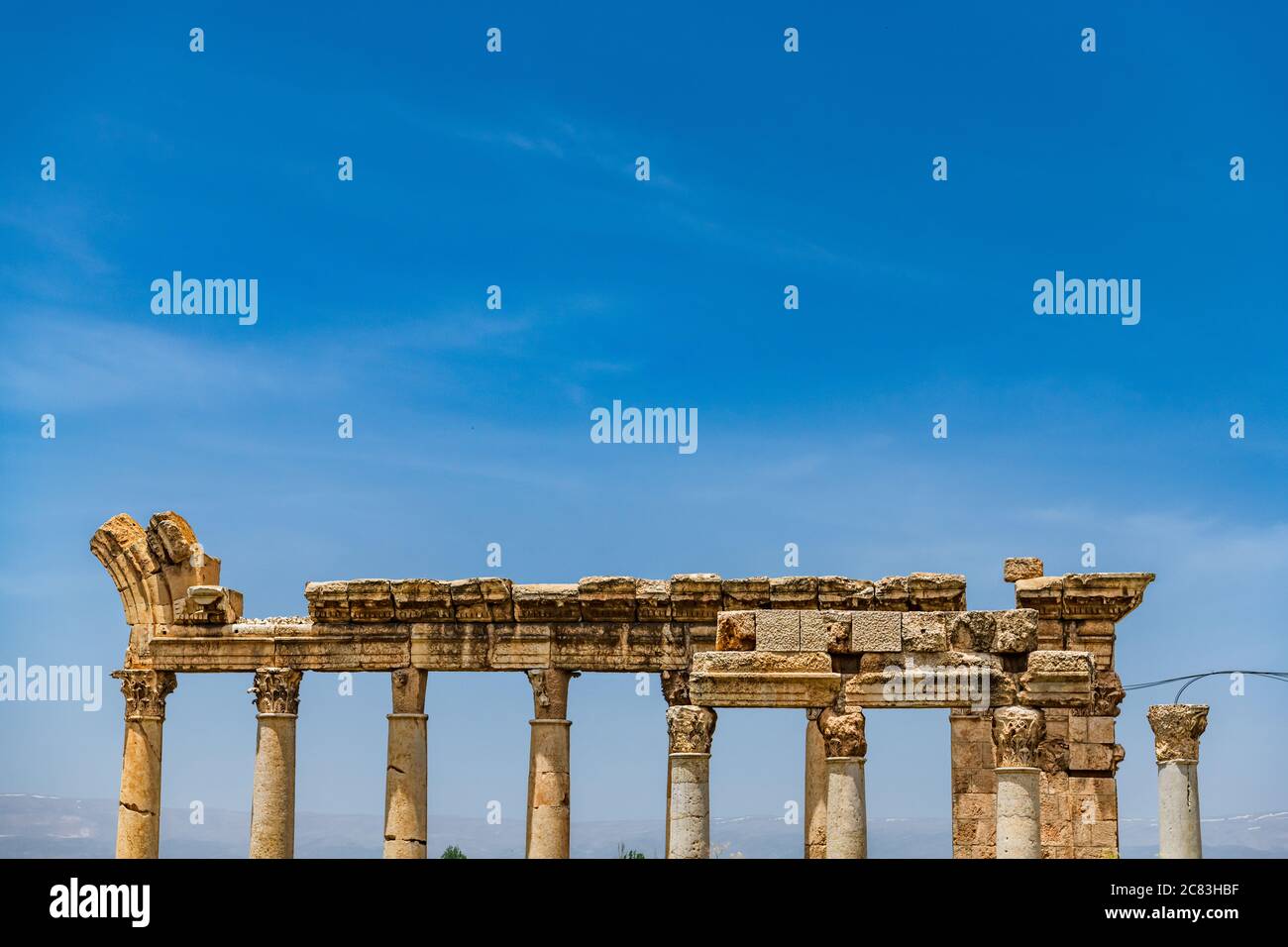 Baalbek Roman temple ruins in Baalbek, Lebanon Stock Photo - Alamy