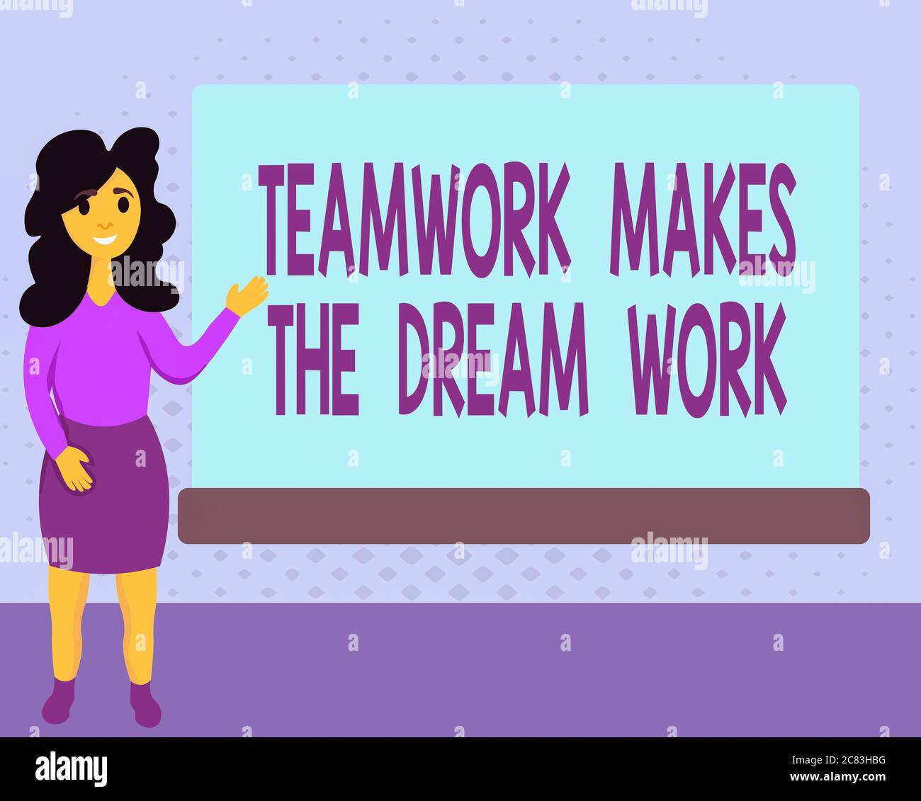 Text sign showing Teamwork Makes The Dream Work. Business photo text to ...