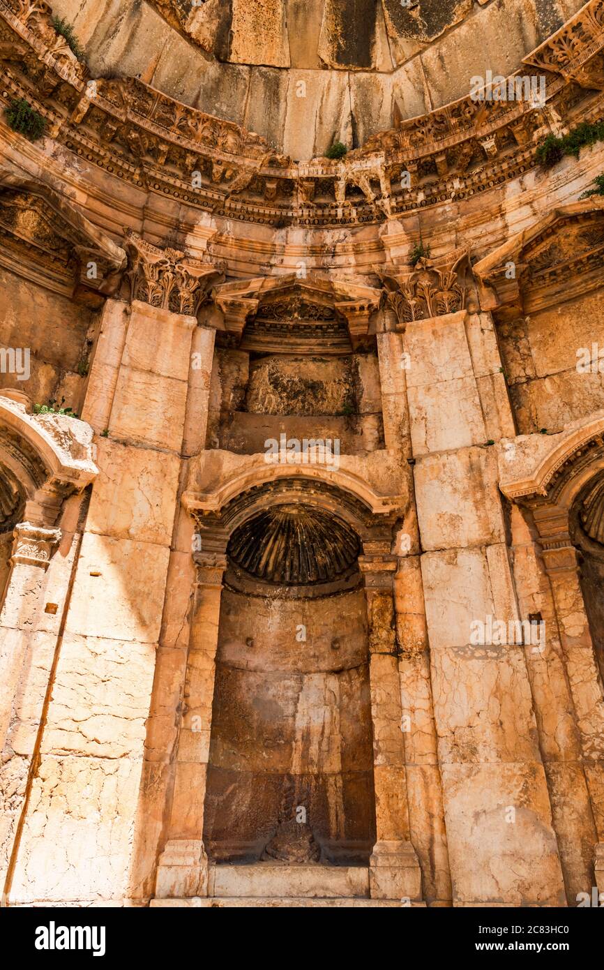 Baalbek Roman temple ruins in Baalbek, Lebanon Stock Photo - Alamy