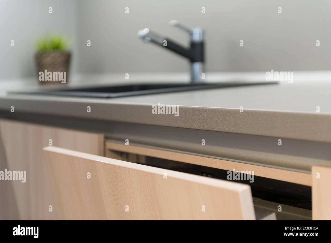 Detail of kitchen interior in a modern house Stock Photo - Alamy
