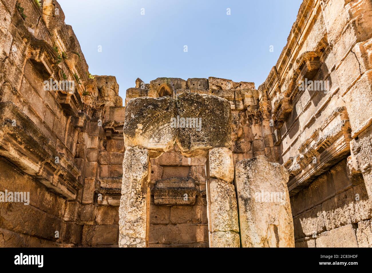 Baalbek Roman temple ruins in Baalbek, Lebanon Stock Photo - Alamy