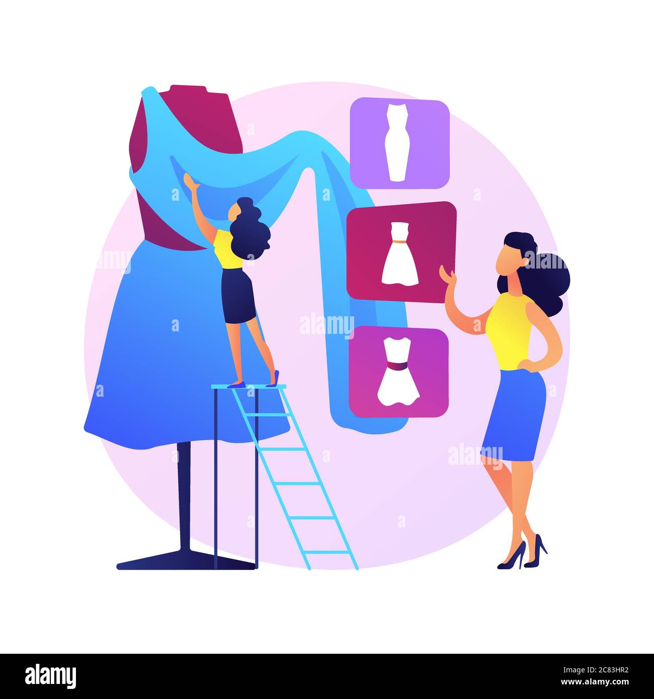 Custom clothing and accessories vector concept metaphor Stock Vector ...