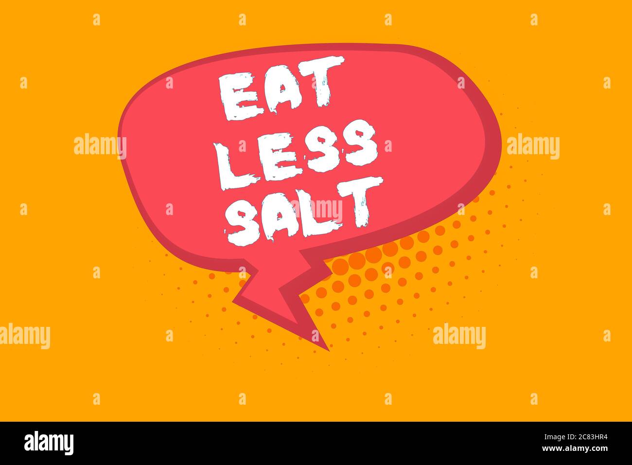 Text sign showing Eat Less Salt. Business photo text reducing the ...