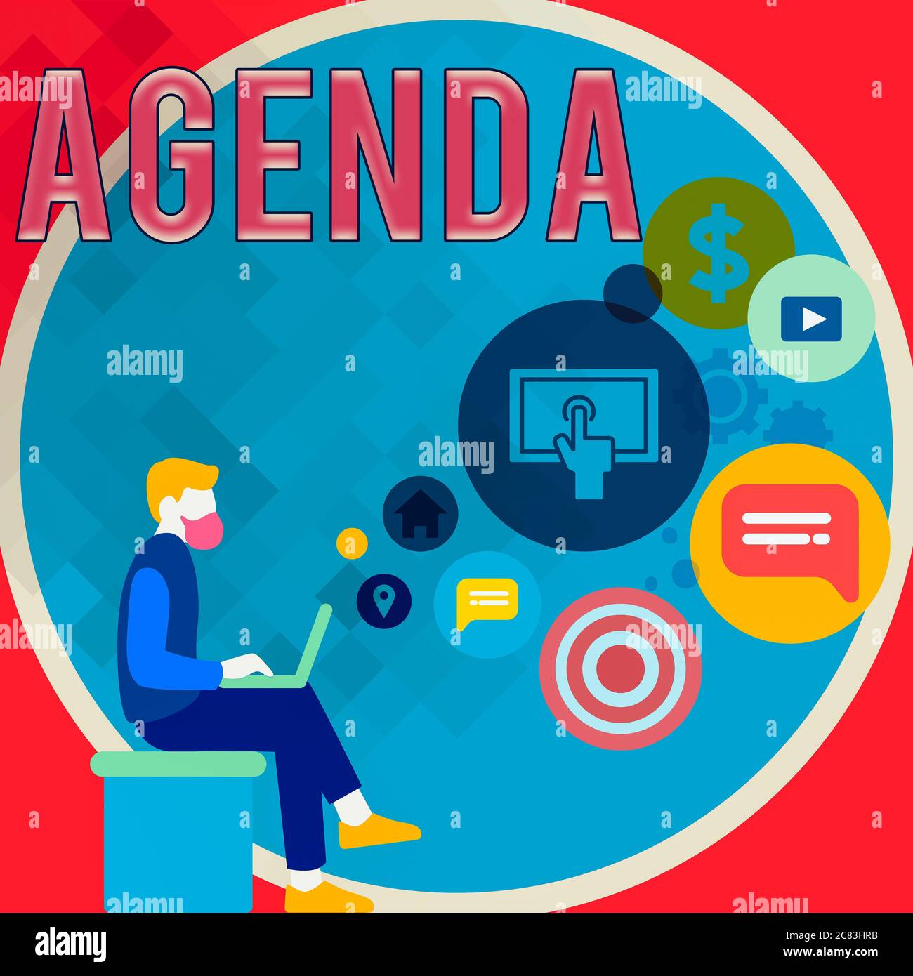 Handwriting text writing Agenda. Conceptual photo list of meeting ...