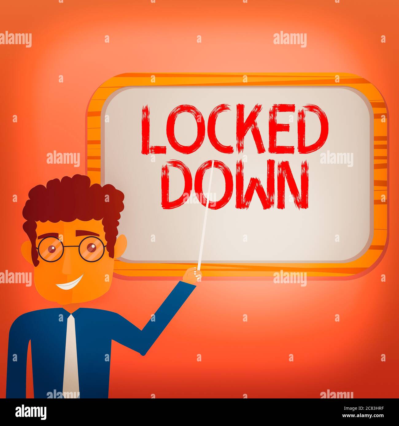 Conceptual hand writing showing Locked Down. Concept meaning emergency ...