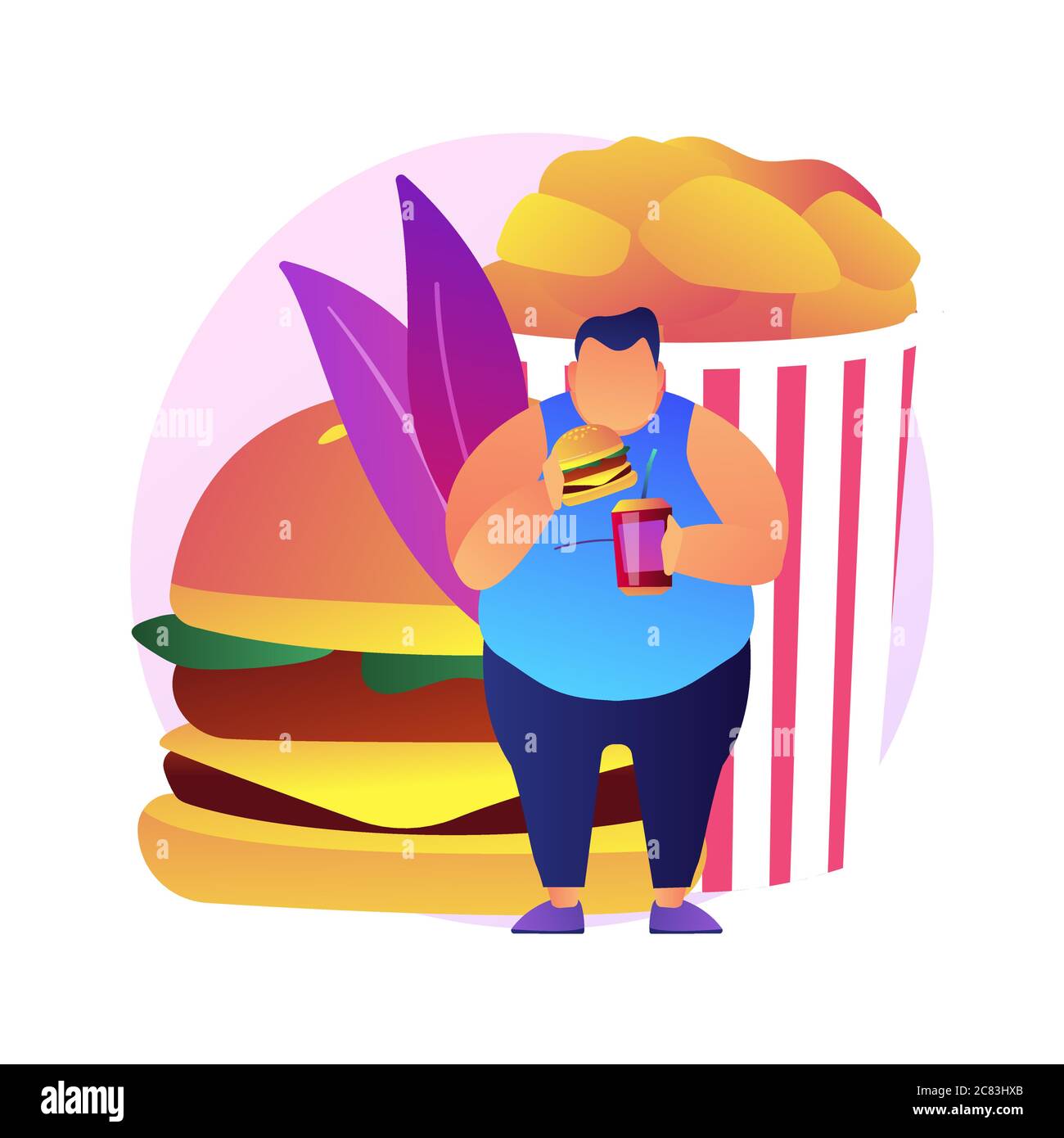 Man eating burger fast food Cut Out Stock Images & Pictures - Alamy