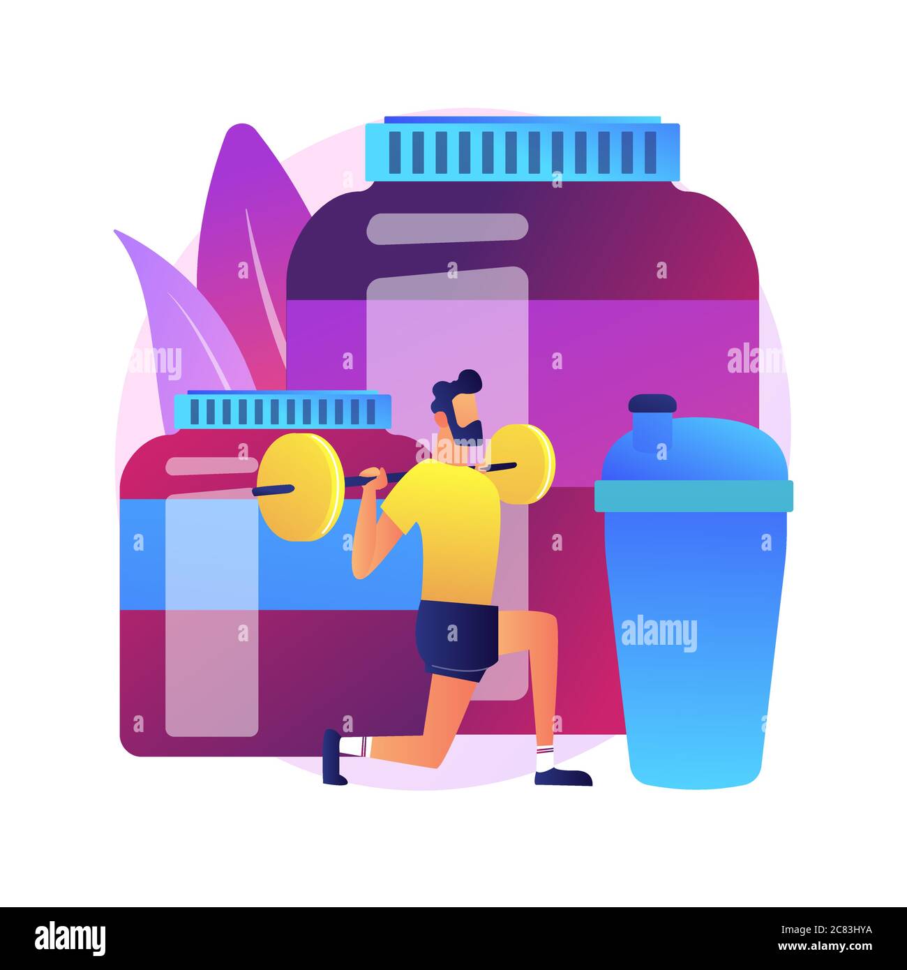 Body nutrition sport cartoon Cut Out Stock Images & Pictures - Alamy