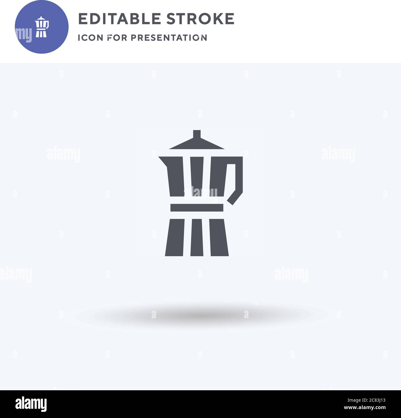 Coffee Maker icon vector, filled flat sign, solid pictogram isolated on ...