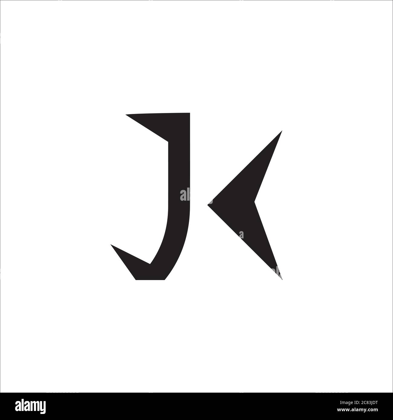 Initial letter jk logo or kj logo vector design template Stock Vector ...