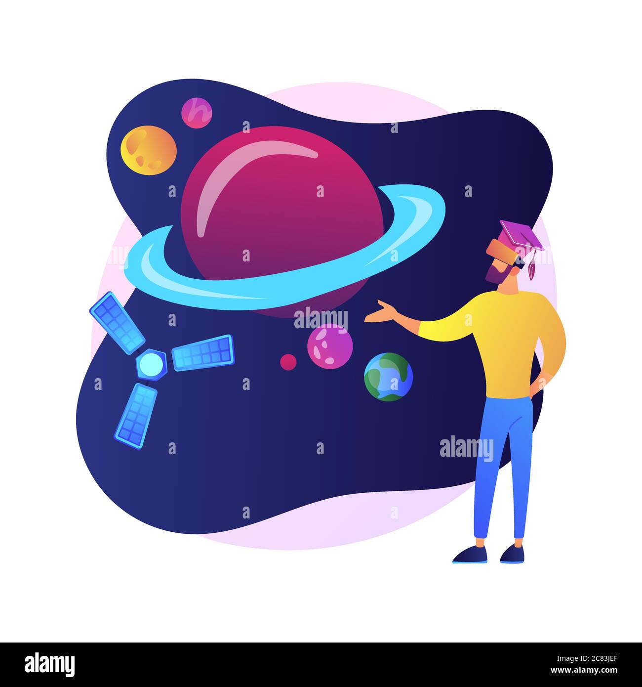 VR space exploration vector concept metaphor Stock Vector Image & Art ...