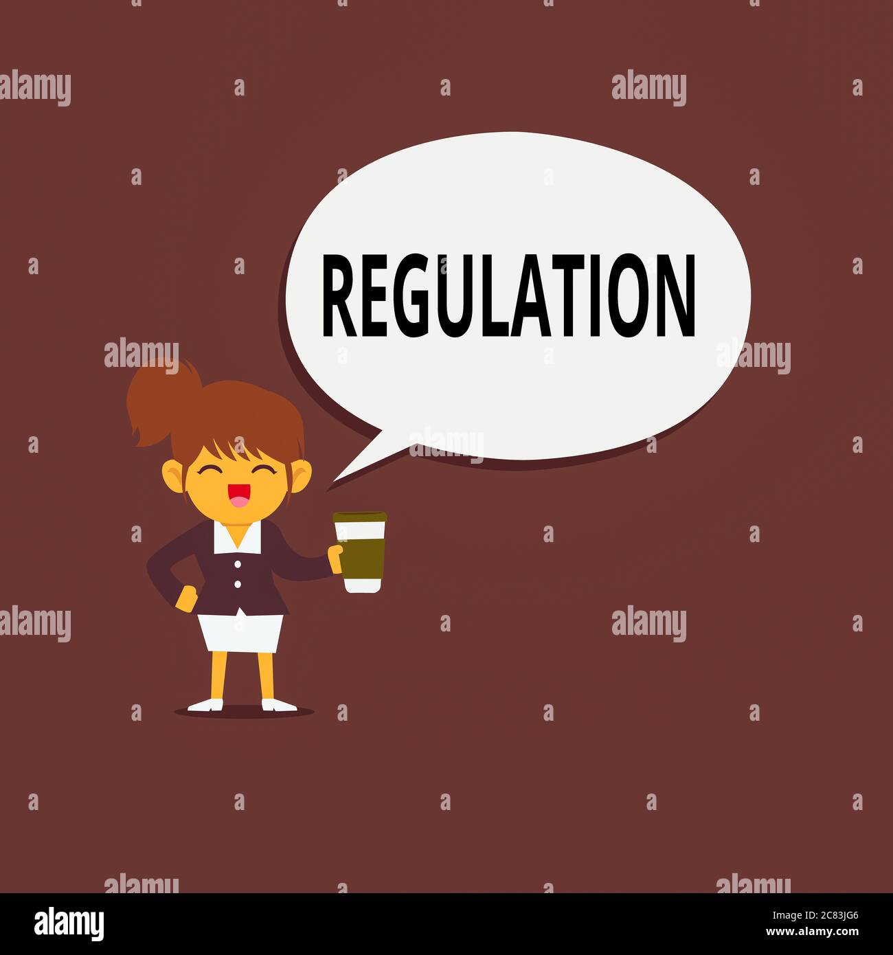 Conceptual hand writing showing Regulation. Concept meaning legislation ...