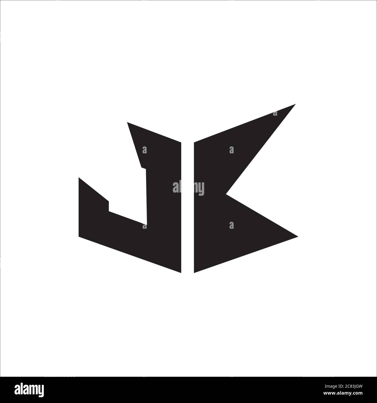Initial letter jk logo or kj logo vector design template Stock Vector ...