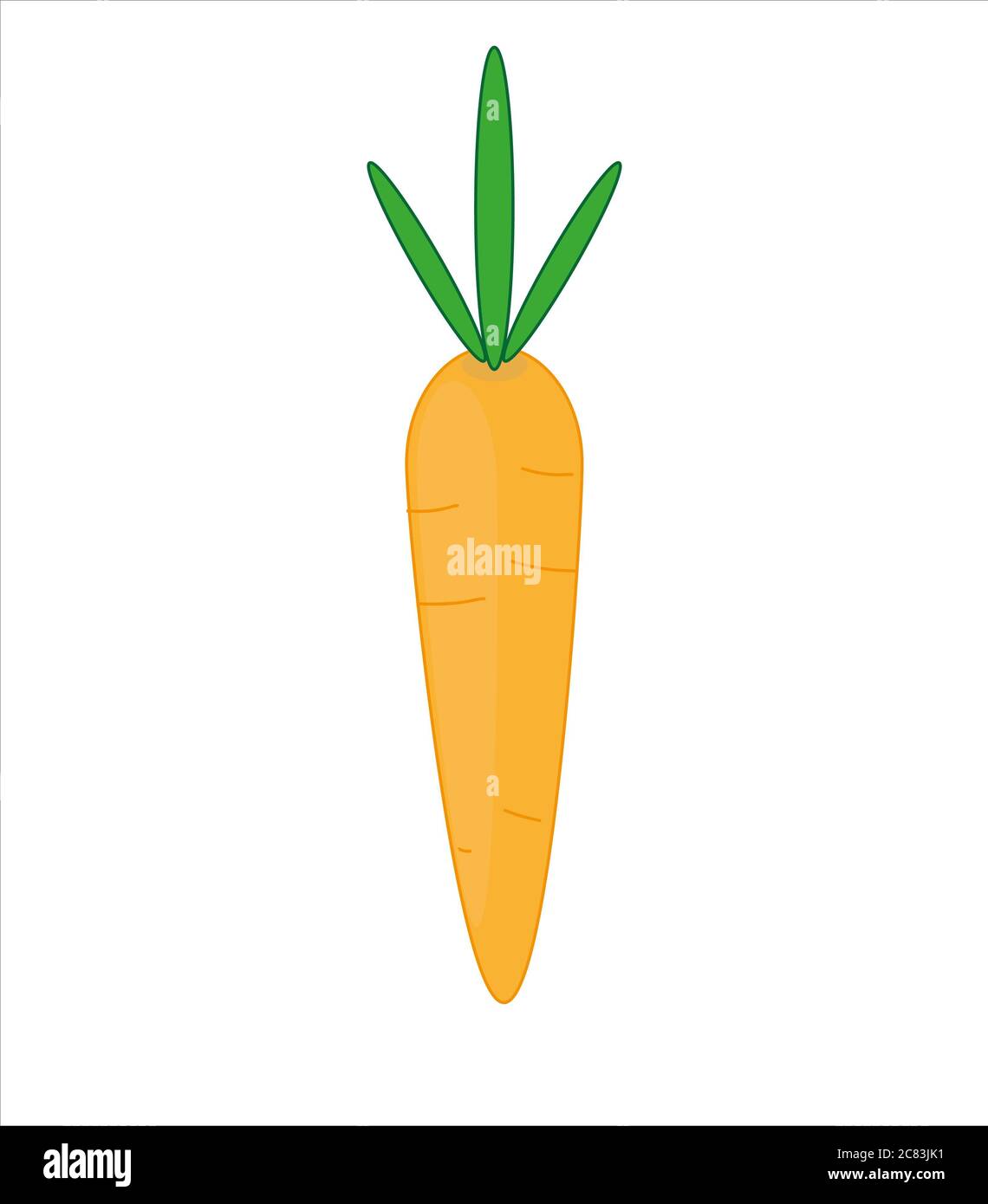 Illustration of a simple carrot isolated on a white background Stock ...
