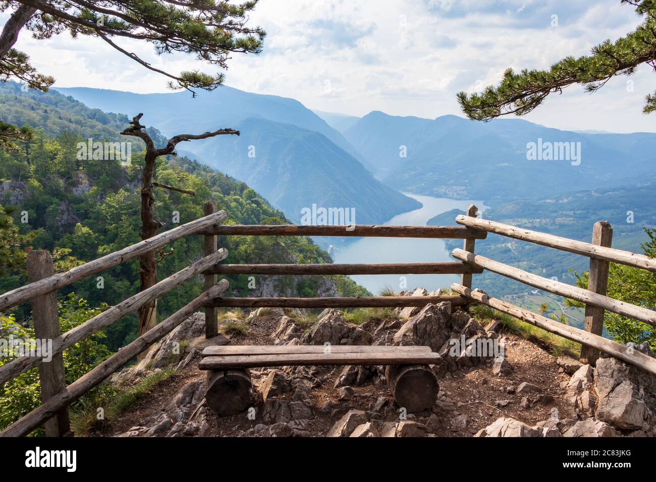 Banjska stena viewpoint in Tara National Park looking down to Canyon of ...