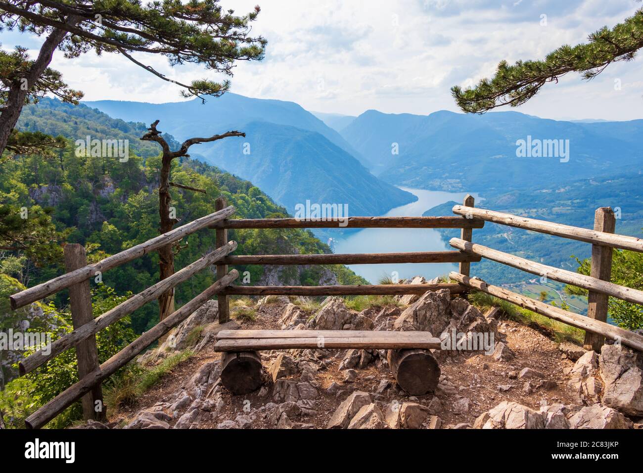 Banjska stena viewpoint in Tara National Park looking down to Canyon of ...