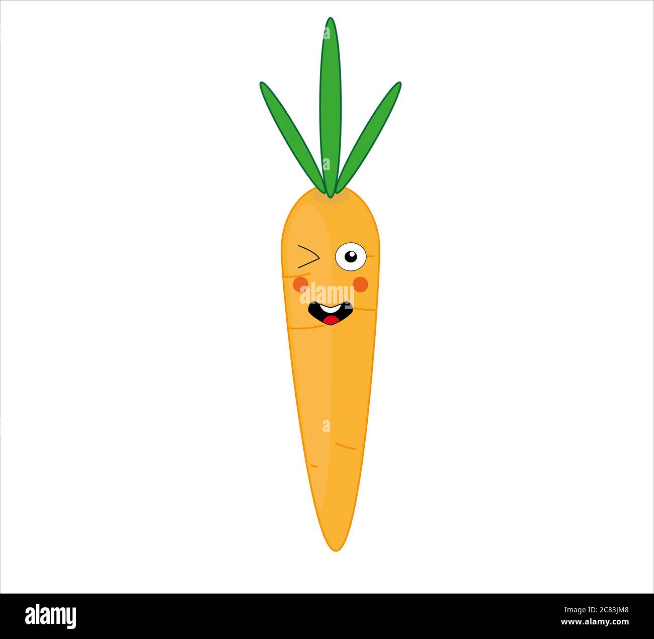 Illustration of a funny carrot character isolated on a white background ...