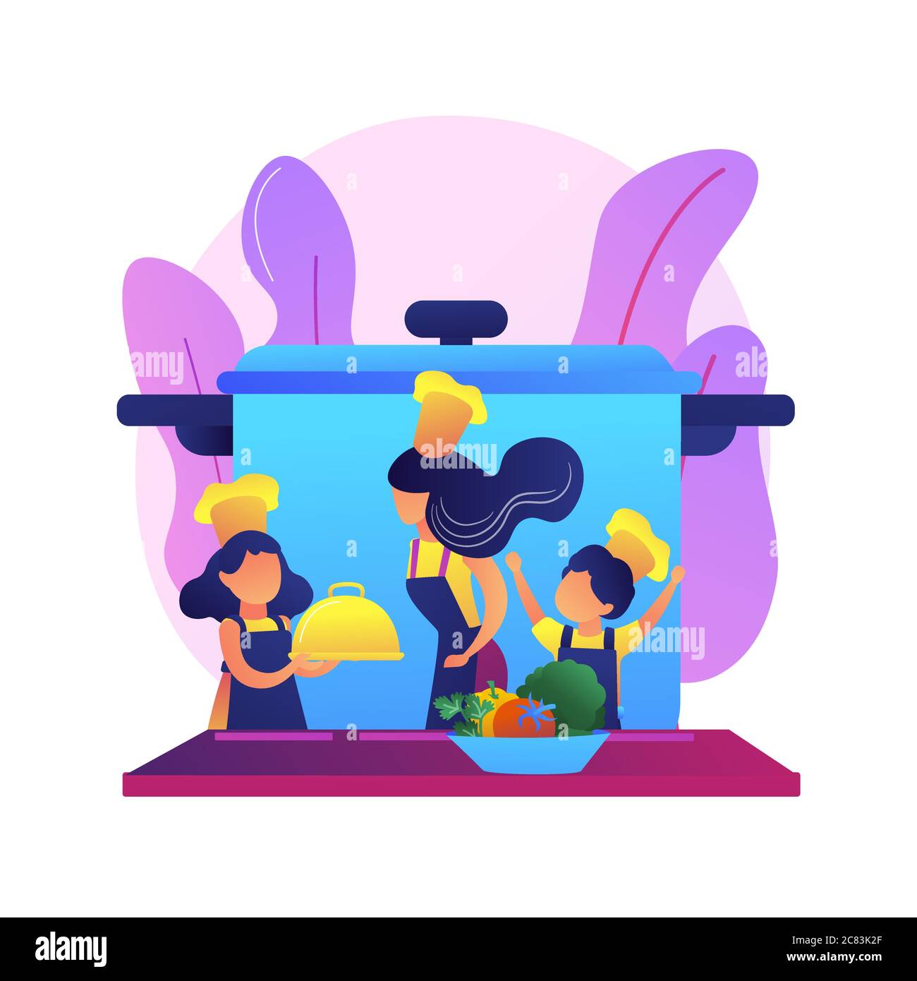 Cooking together isolated cartoon Cut Out Stock Images & Pictures - Alamy
